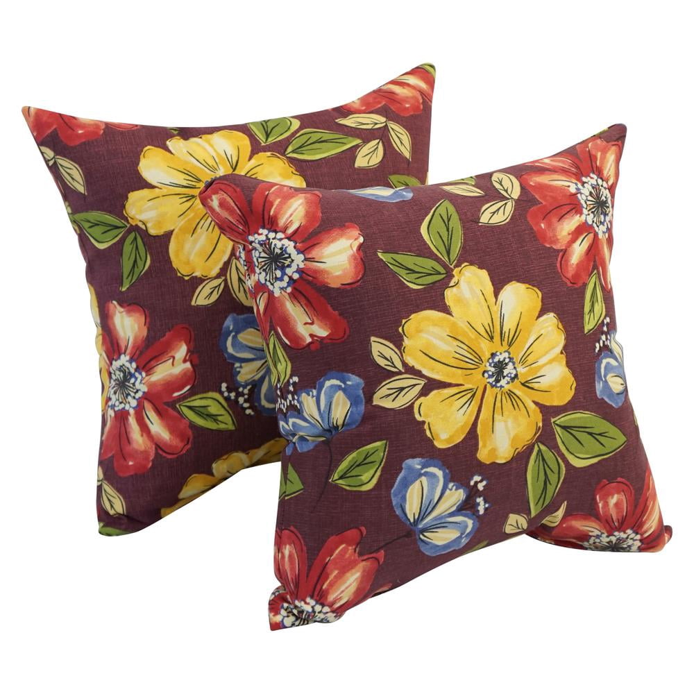 17-inch Square Polyester Outdoor Throw Pillows (Set of 2) 9910-S2-OD ...