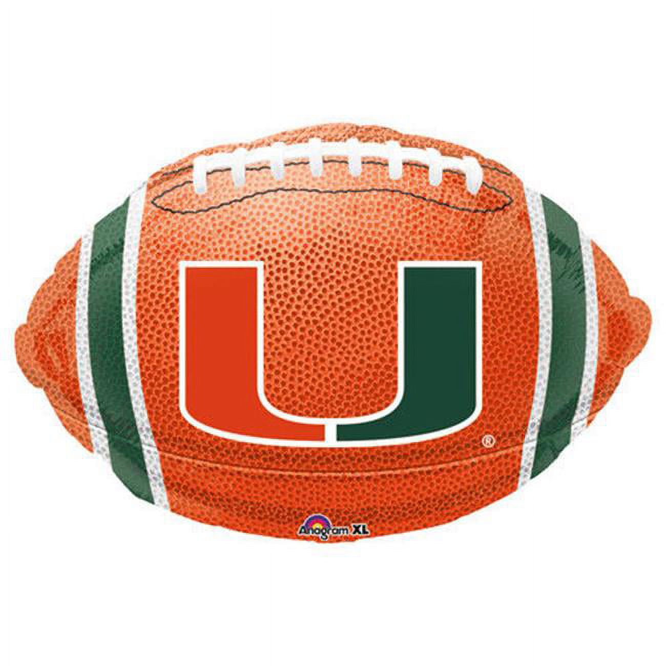 17 inch University Of Miami Junior Shape Anagram Foil Mylar Balloon ...
