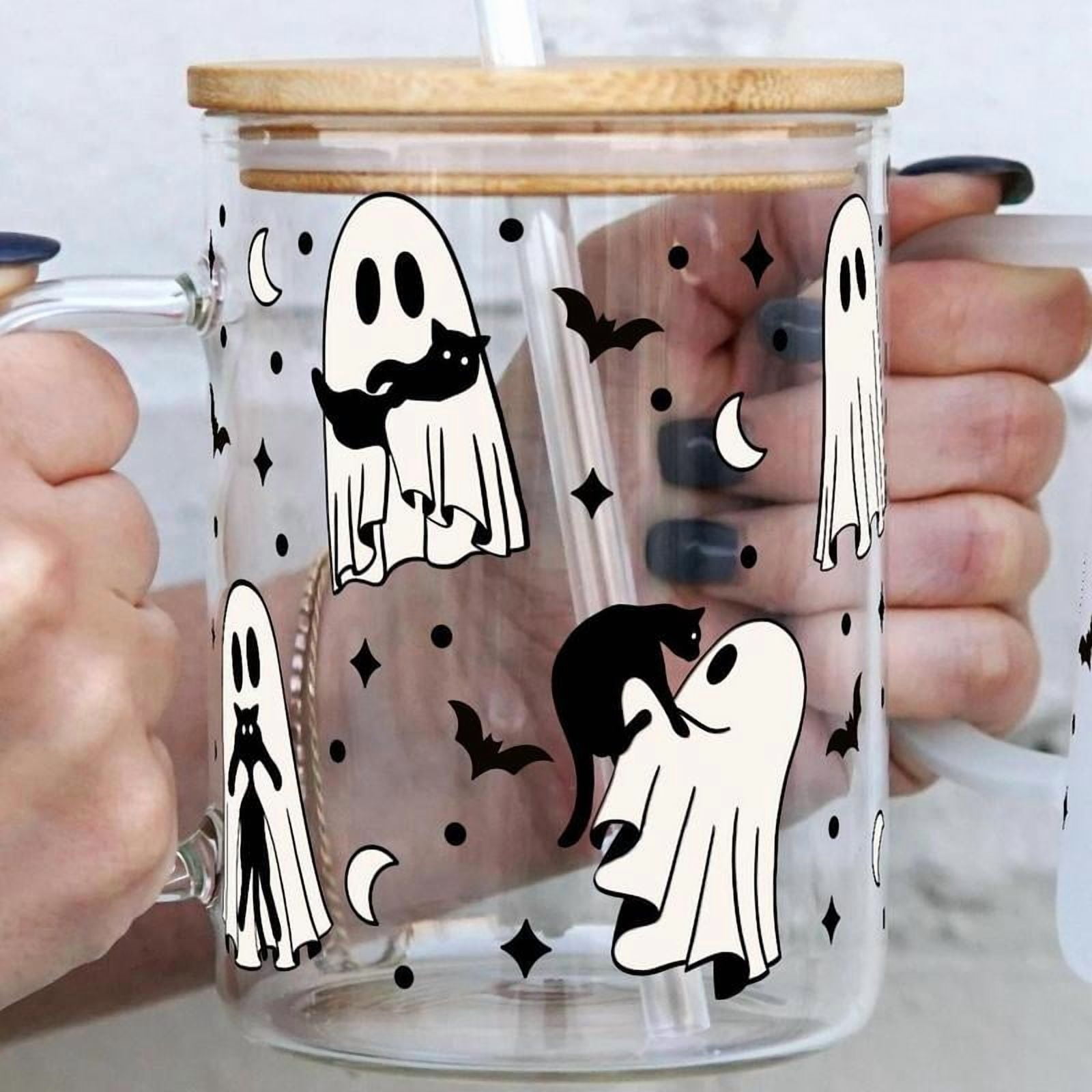 17 oz Halloween Tumbler - Scary Season Coffee Mug with Lid and Straw ...