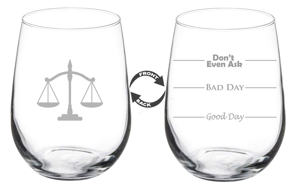 17 oz Stemless Wine Glass Funny Two Sided Good Day Bad Day Don't Even ...