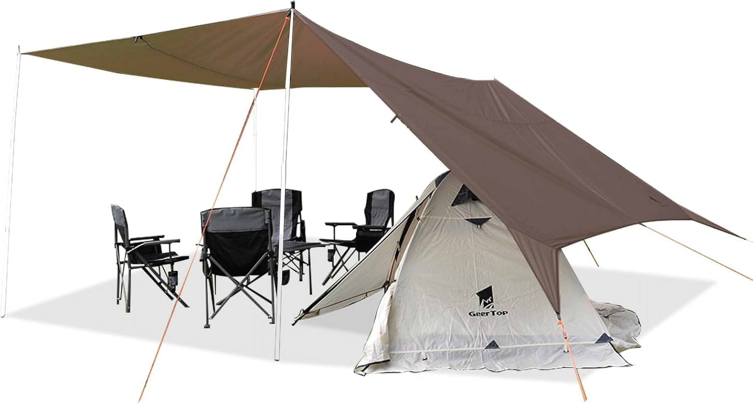 17 x 10 ft Camping Tarp Lightweight Large Waterproof Hammock Rain Fly ...