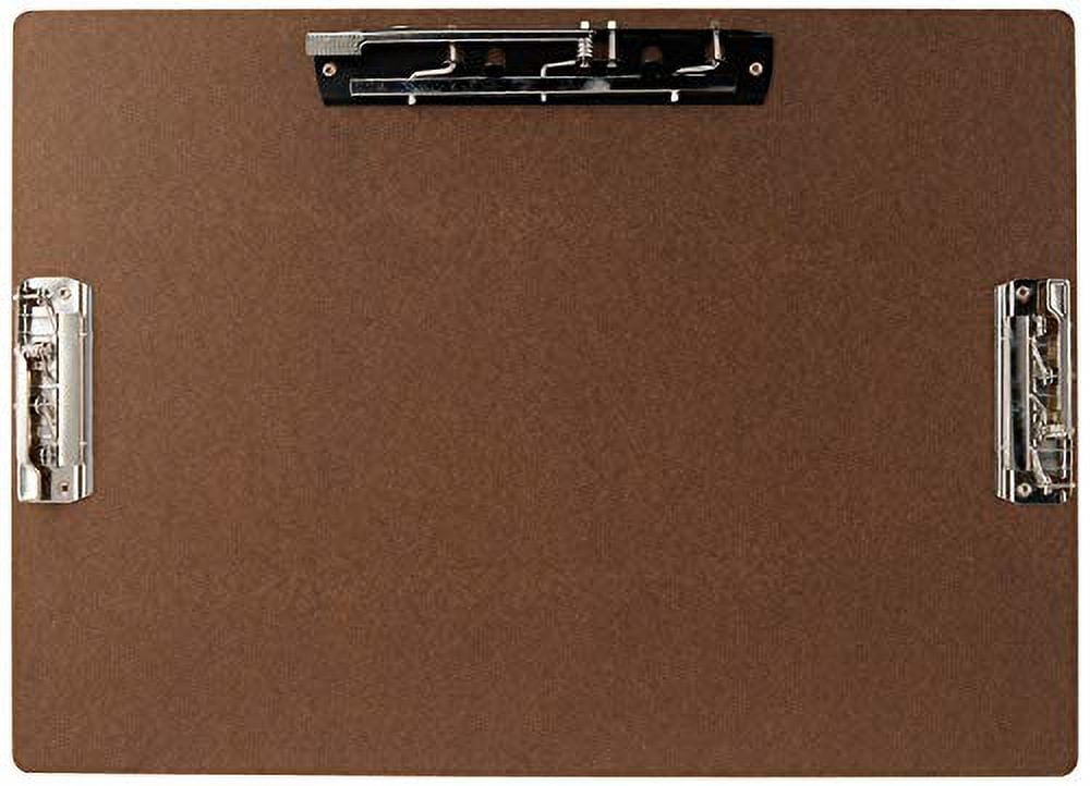 17x11 Clipboard Hardboard Panel Featuring 3 Clips Brown - Walmart.com