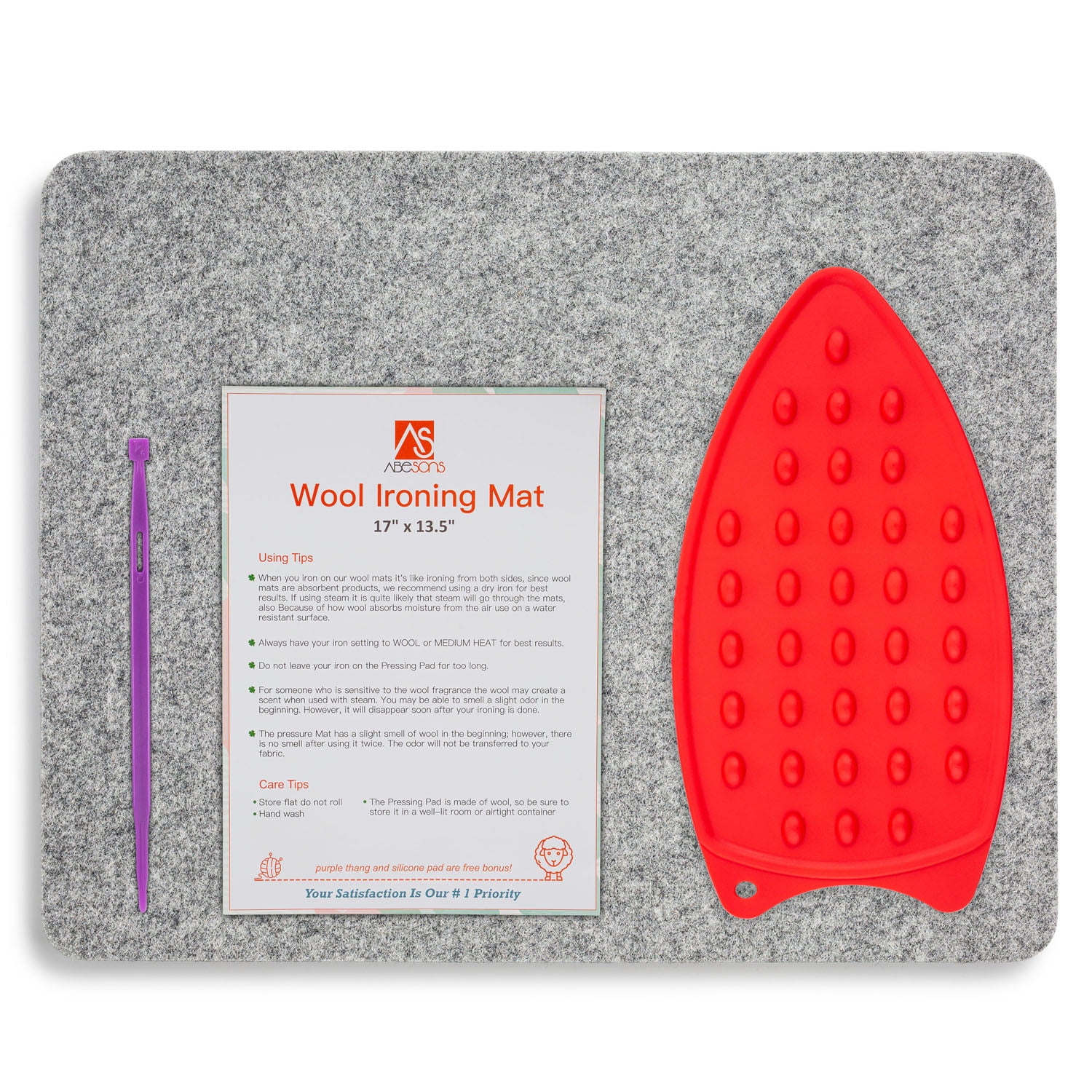 17" x 13.5" Wool Pressing Mat Easy Press Great for Quilting, Ironing ...
