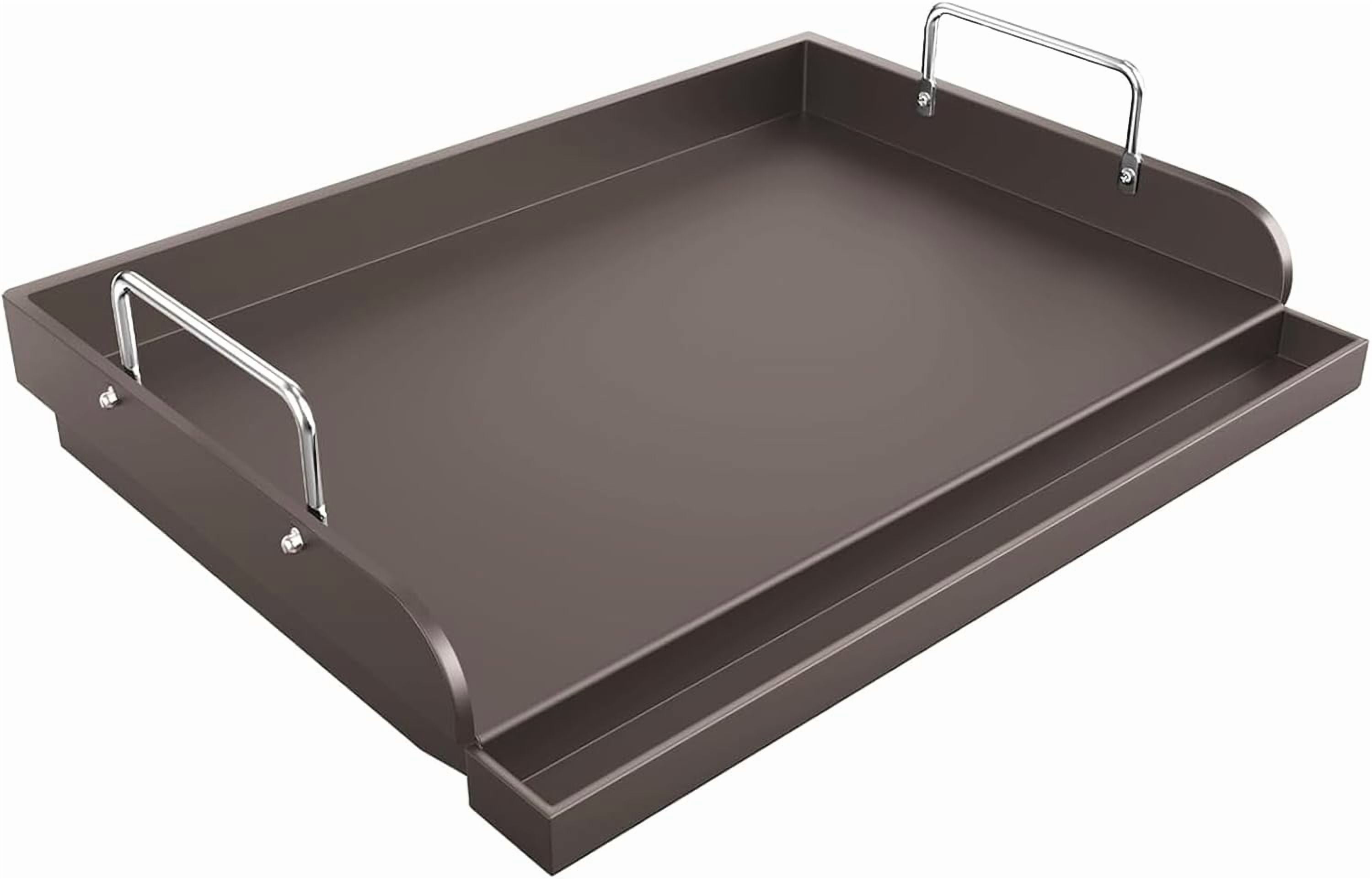 17" x 13" Metal Griddle for Gas Grill – Pre-Seasoned Flat Top Griddle ...