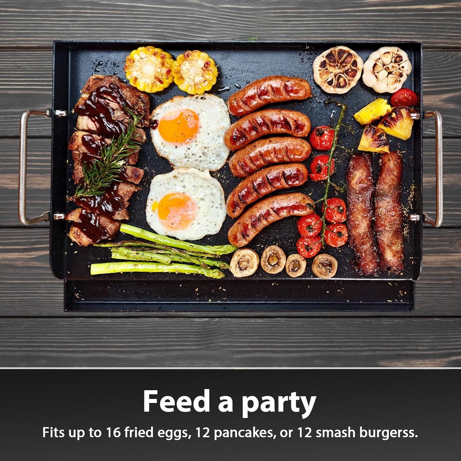 17" x 13" Nonstick Coating Cooking Griddle for Gas Grill, Universal ...