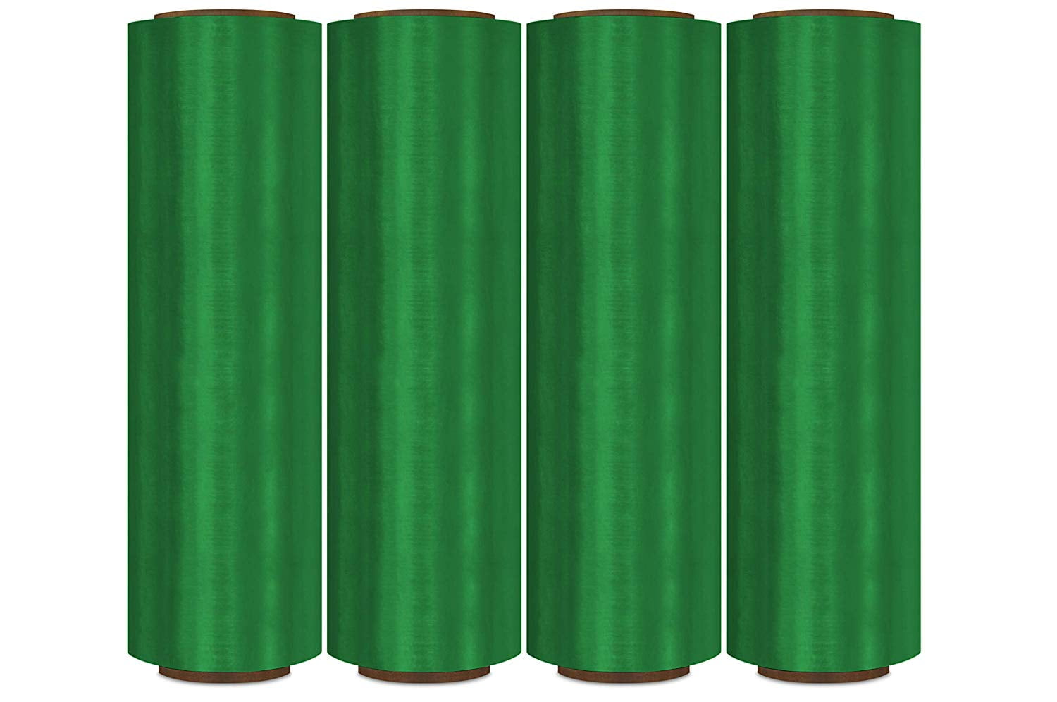 17" x 1476' 32 Gauge (8 Mic.) Green Color Pre-Stretch Hand Wrap Stretch ...