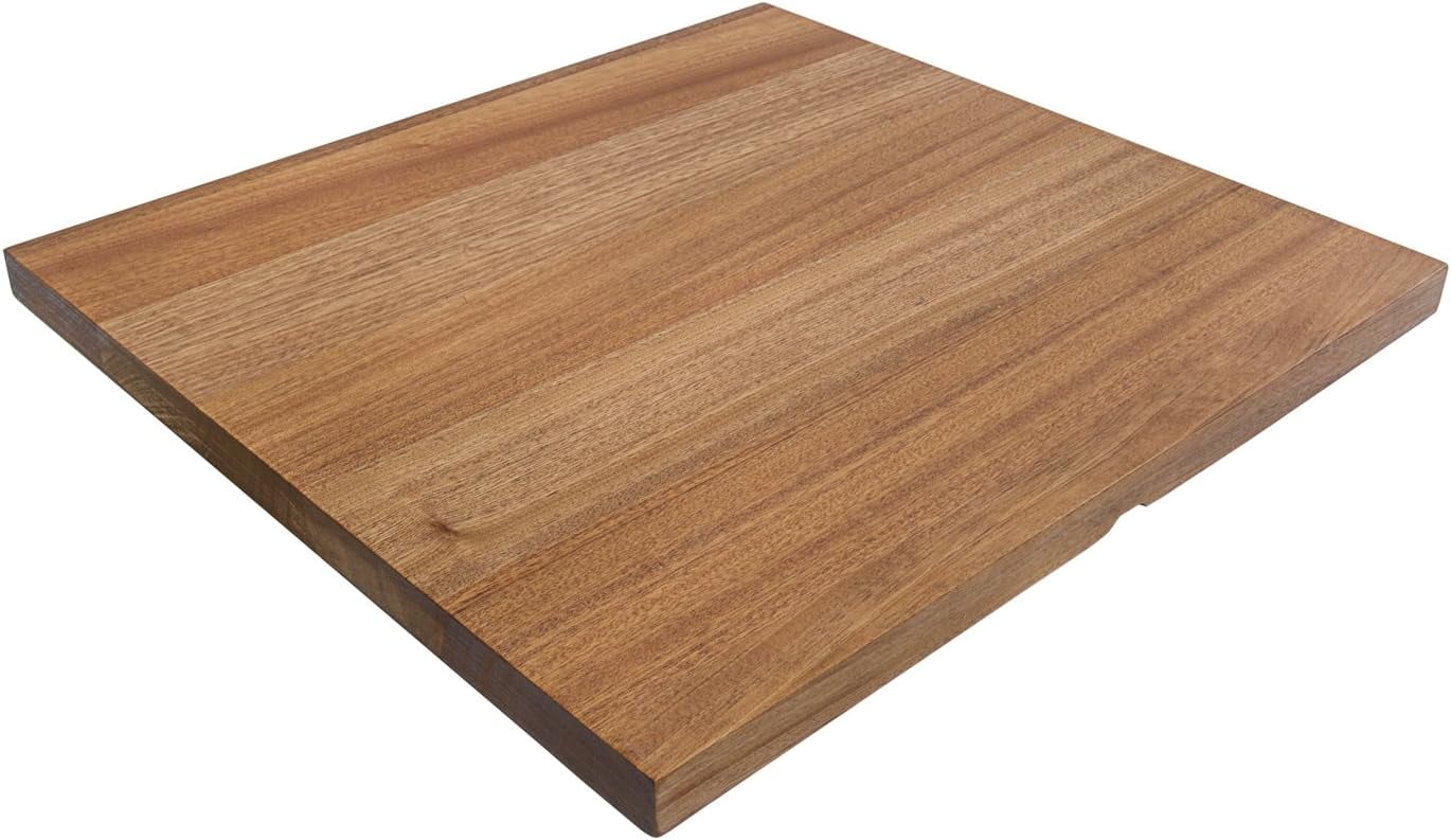 17 x 16 inch Solid Wood Dual-Tier Replacement Cutting Board Workstation ...