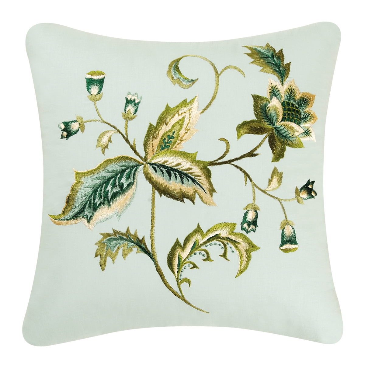 17" x 17" Amelia Blue Embroidered Pillow - Walmart.com