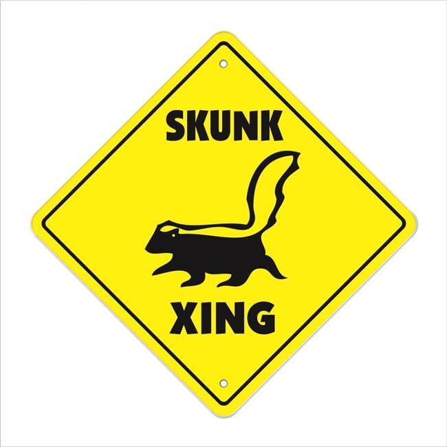 17 x 17 in. Zone Xing Crossing Sign - Skunk - Walmart.com