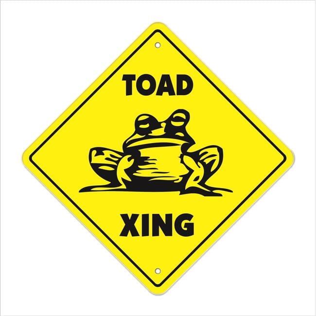 17 x 17 in. Zone Xing Crossing Sign - Toad - Walmart.com