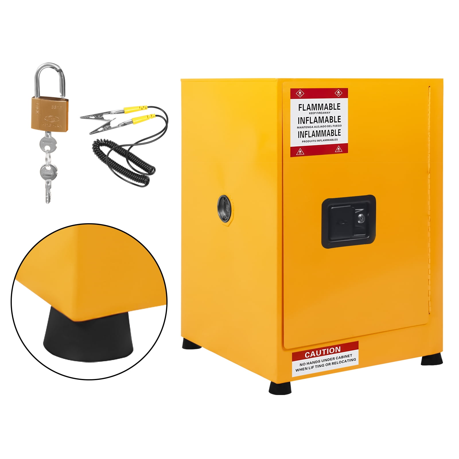 17" x 17" x 18" Galvanized Steel Safety Cabinet Flammable Liquid ...