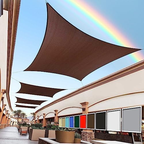 17' x 21' Brown Rectangle Square Sun Shade Sail Order to Make RTAPR1220 ...