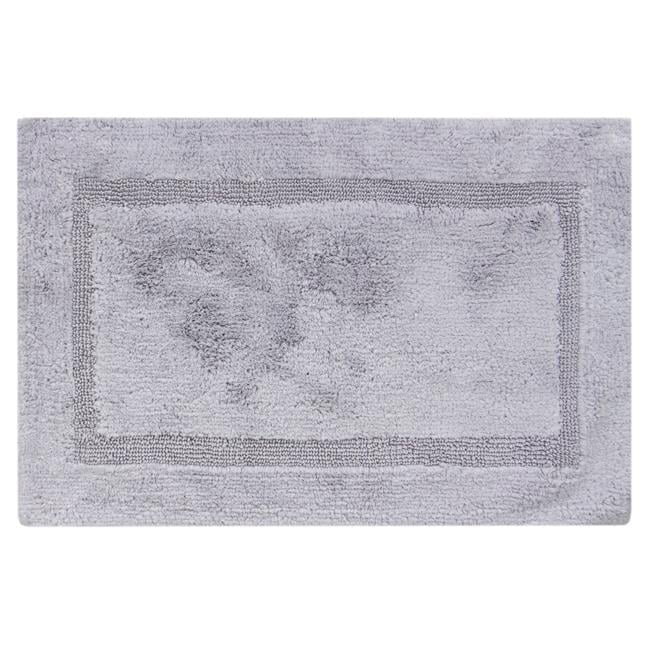 17 x 24 in. Inset Border Gray Cotton Bath Mat - Walmart.com