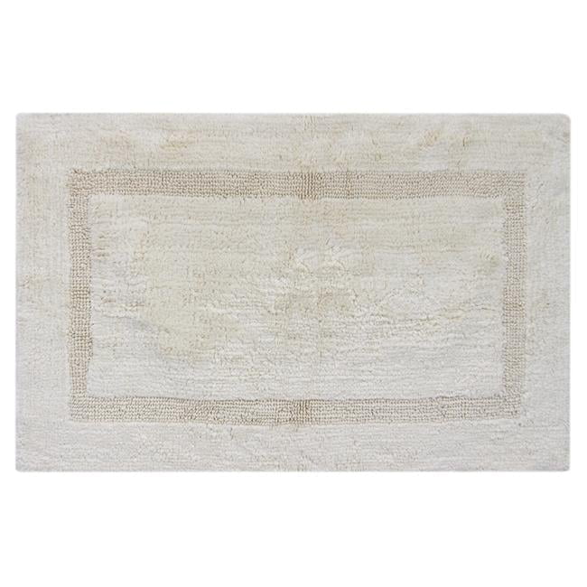17 x 24 in. Inset Border Natural Cotton Bath Mat - Walmart.com