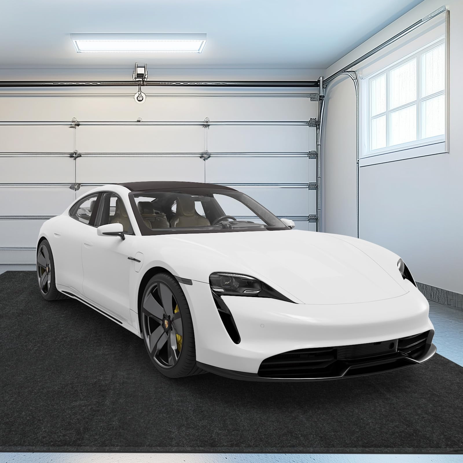 17' x 7'4" Driveway Oil Mat, Heavy Duty Absorbent Garage Pad with Tape ...