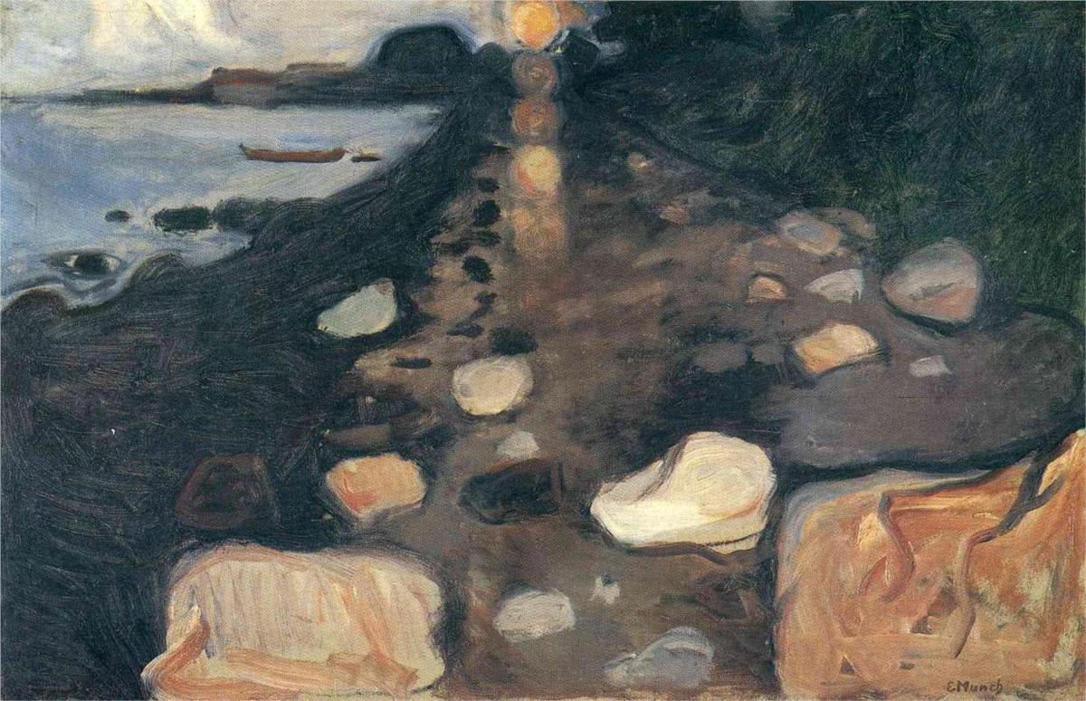 17"x11" Fine Art Quality Poster :: Edvard Munch - Moonlight on the ...
