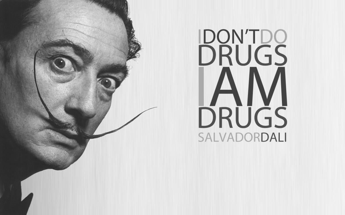 17"x11" Fine Art Quality Poster :: Salvador Dali - I don't do drugs. I ...