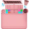 17"x13" Silicone Craft Mat with Detachable Cup & Palette, 7 Colors ...