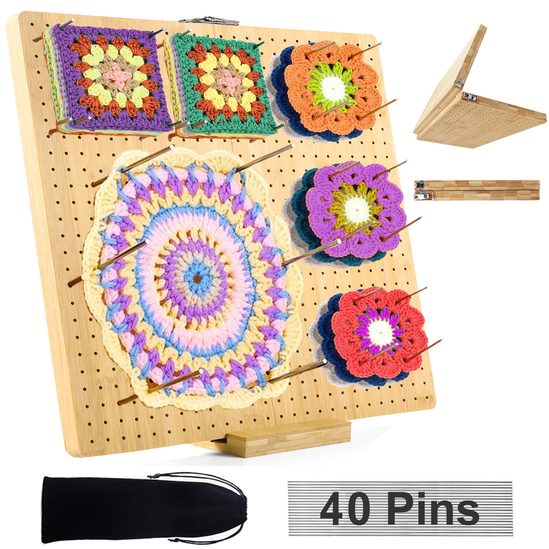 17"x17" Upgrade Large Foldable Crochet Blocking Board - Blocking Board ...