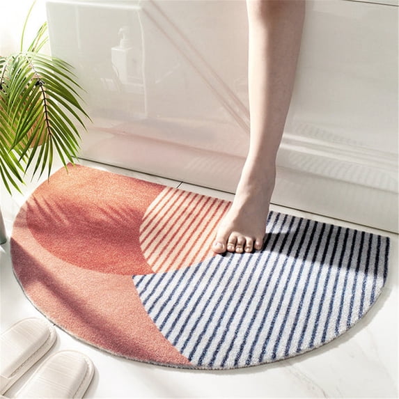 17"x28" Pink Half Round Inside Door Mats for Front Door Mat Indoor ...