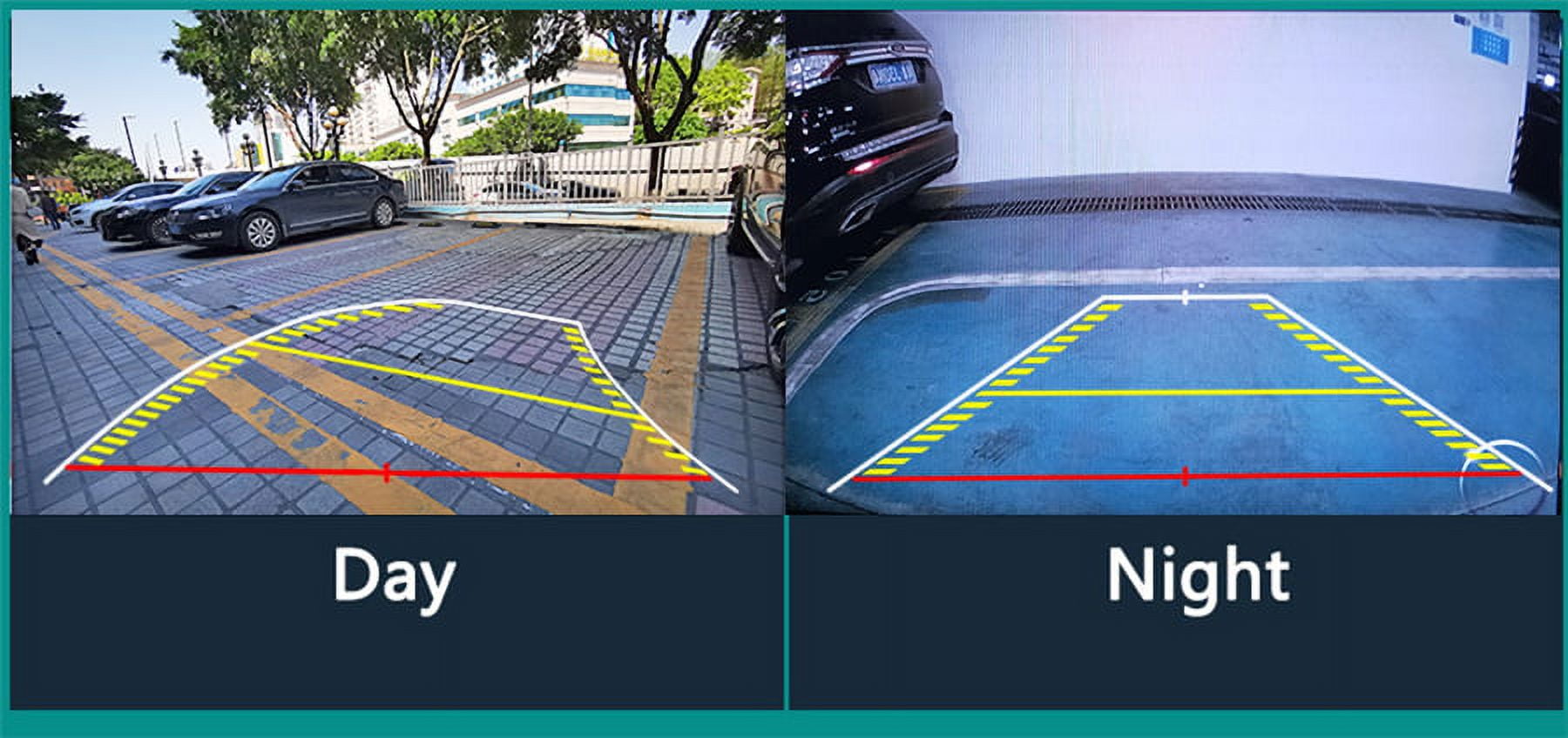 170° Car Reverse Backup Dynamic Trajectory Track Rear View Camera ...