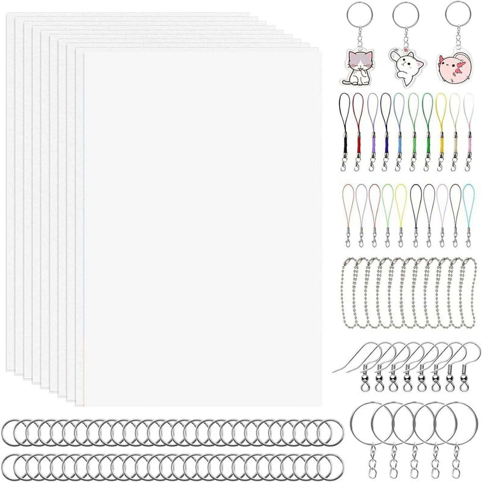 170 PCS Shrink Plastic Sheets Kit, Paper with 15 Sheets Shrink Sheets ...