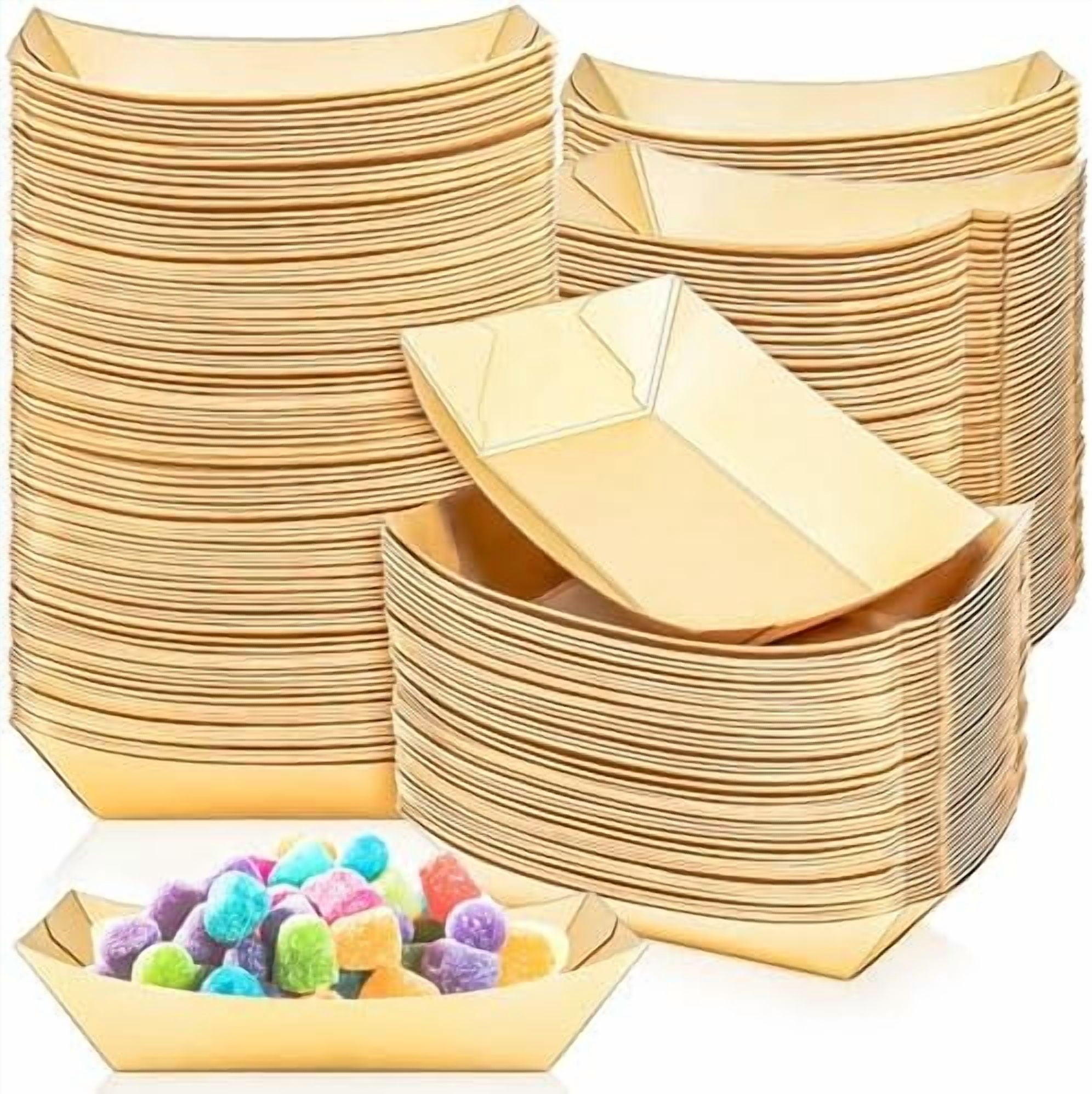 170 Pack 0.35Lb Paper Food Boat Trays Disposable Small Paper Boat ...