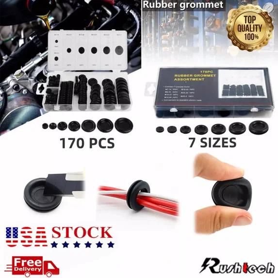 170 Rubber Grommet Firewall Hole Plug Electrical Wiring Gasket ...