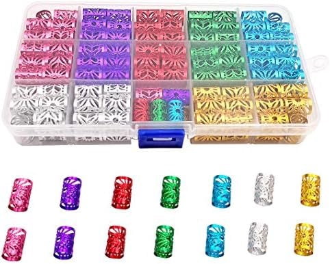 170 count Dreadlocks Beads Multicolor Dread Locks Metal Cuffs Hair ...