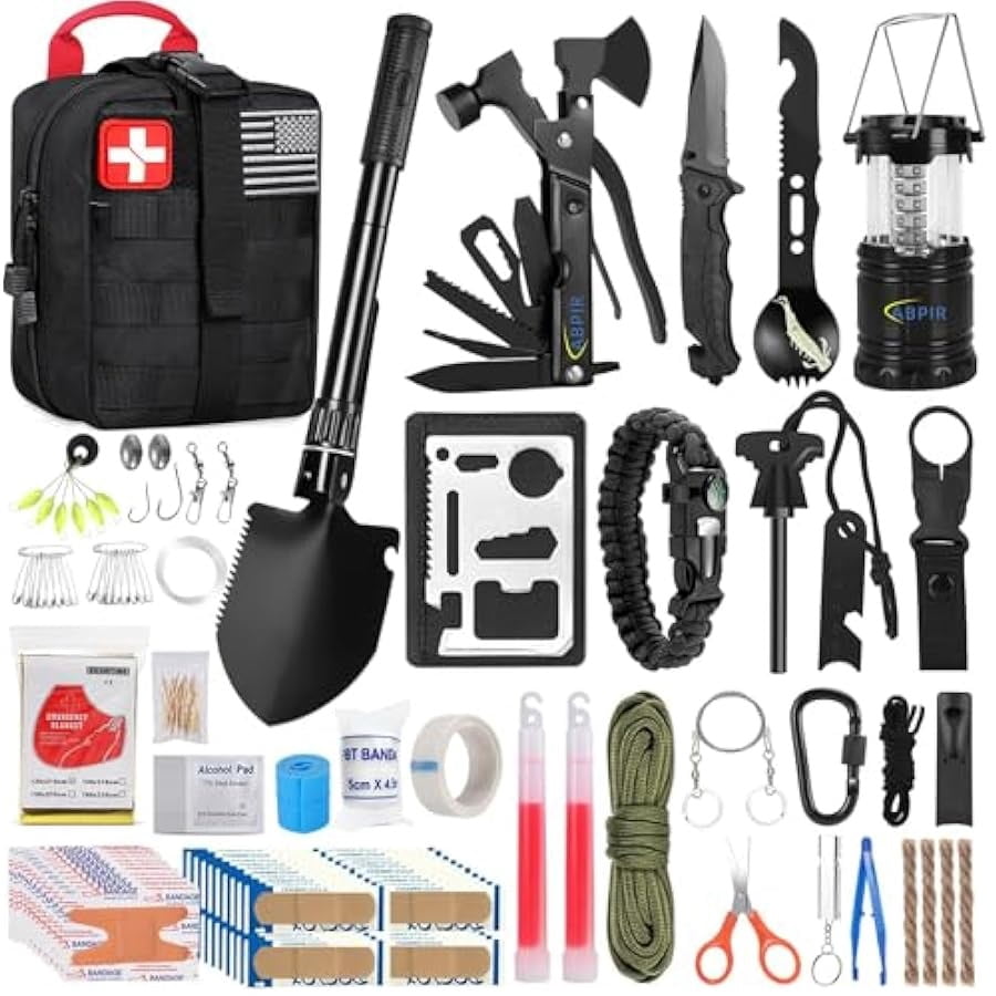 170 pieces! Hiking camping rescue kit, fully equipped with first aid ...