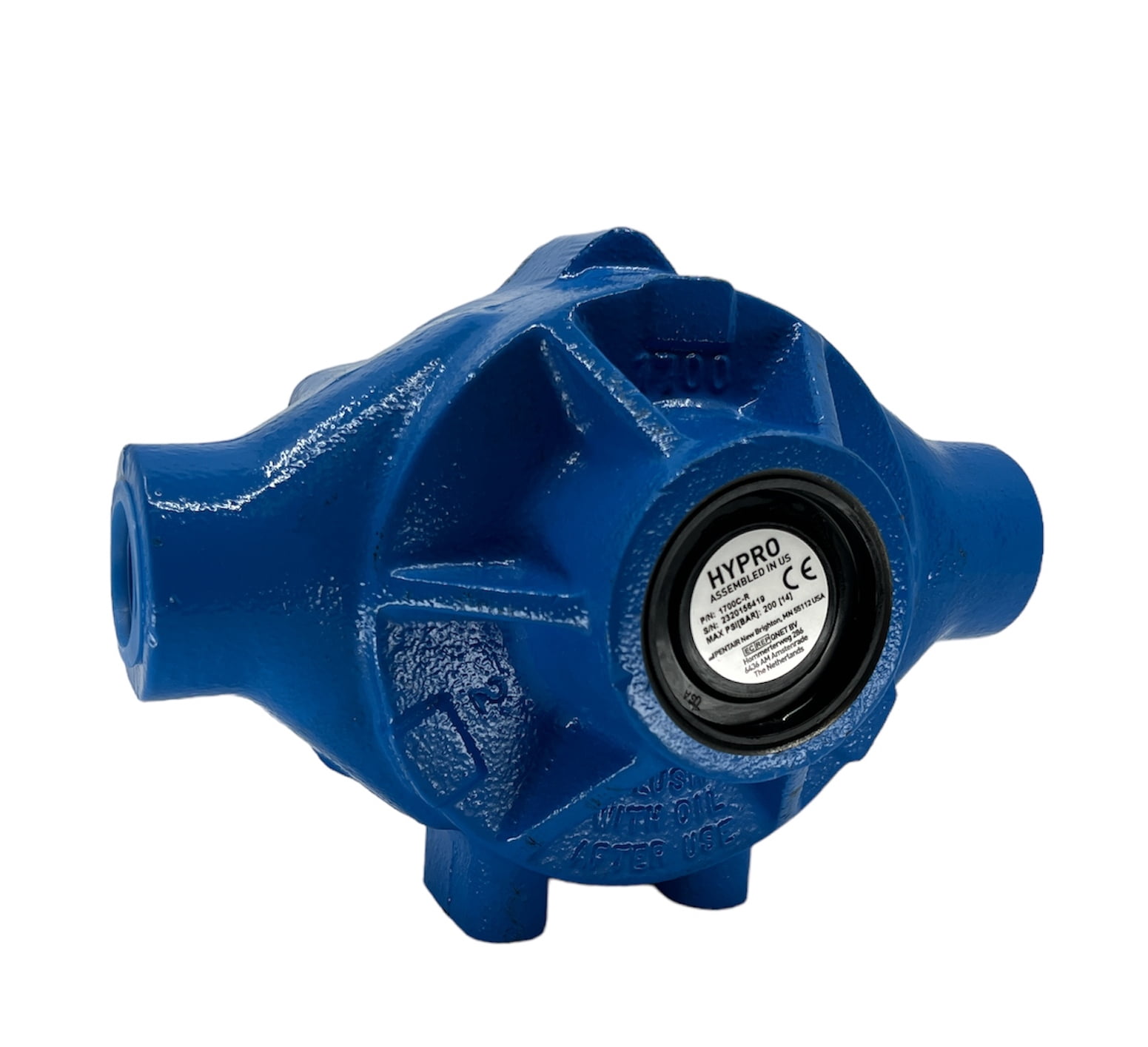 1700C-R Hypro 5-Roller Pump, 1" NPT Ports, 45 GPM, 200 PSI, 15/16 ...