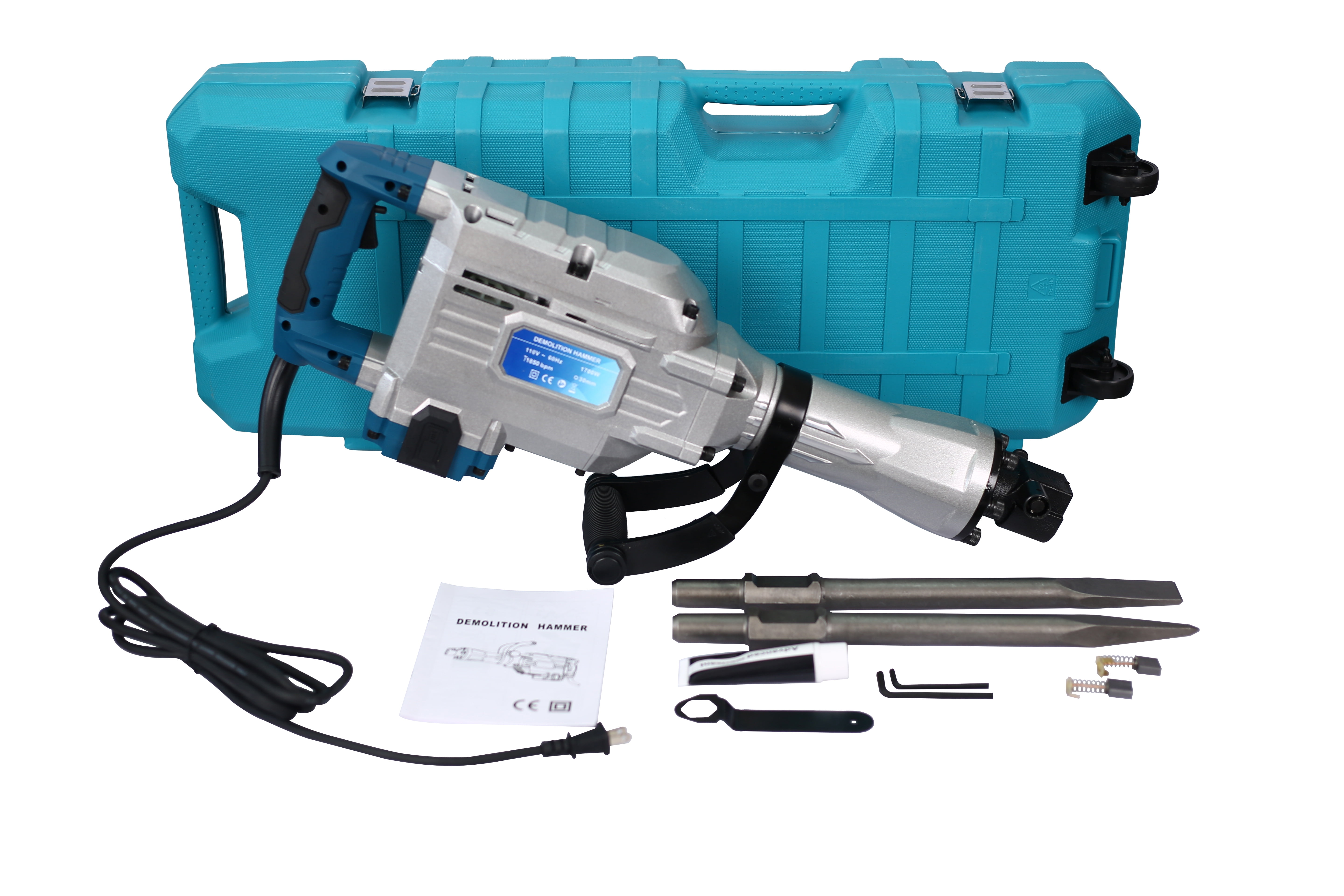 1700W 1900 BPM Electric Demolition Jack Hammer 1-1/8 Inch SDS-Hex Heavy ...