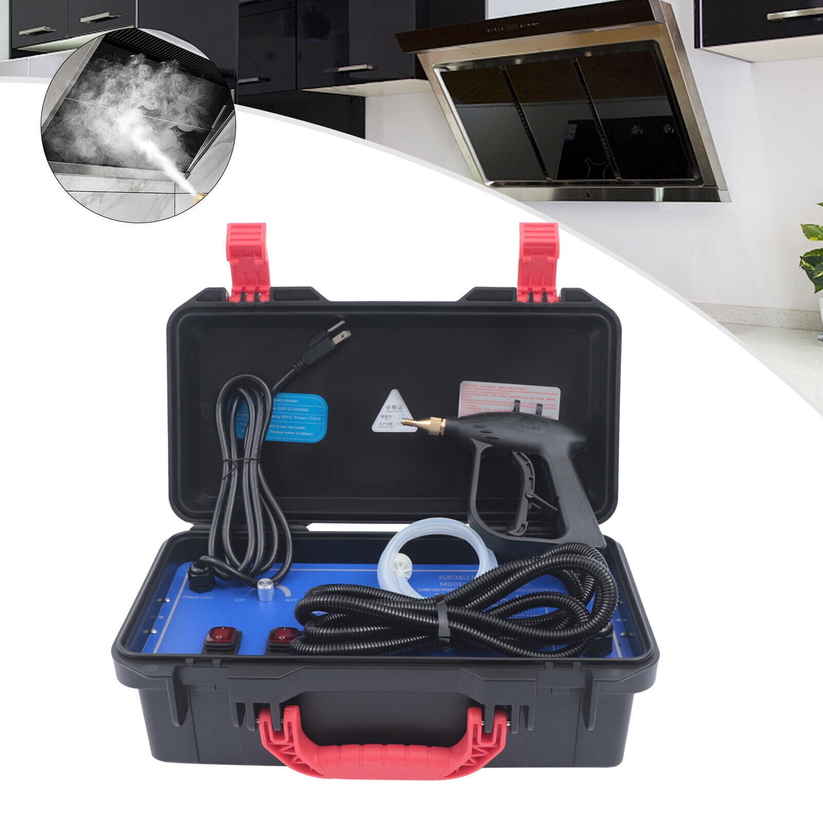 1700W Car Detailing Steam Cleaner Machine, 110V Portable Vehicle Dirt ...