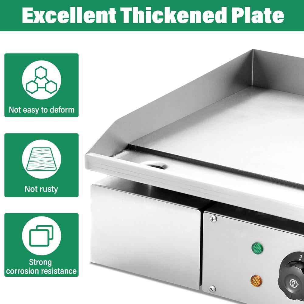 (1700W)Teppanyaki, Electric Griddle Cooktop Countertop Commercial Flat ...