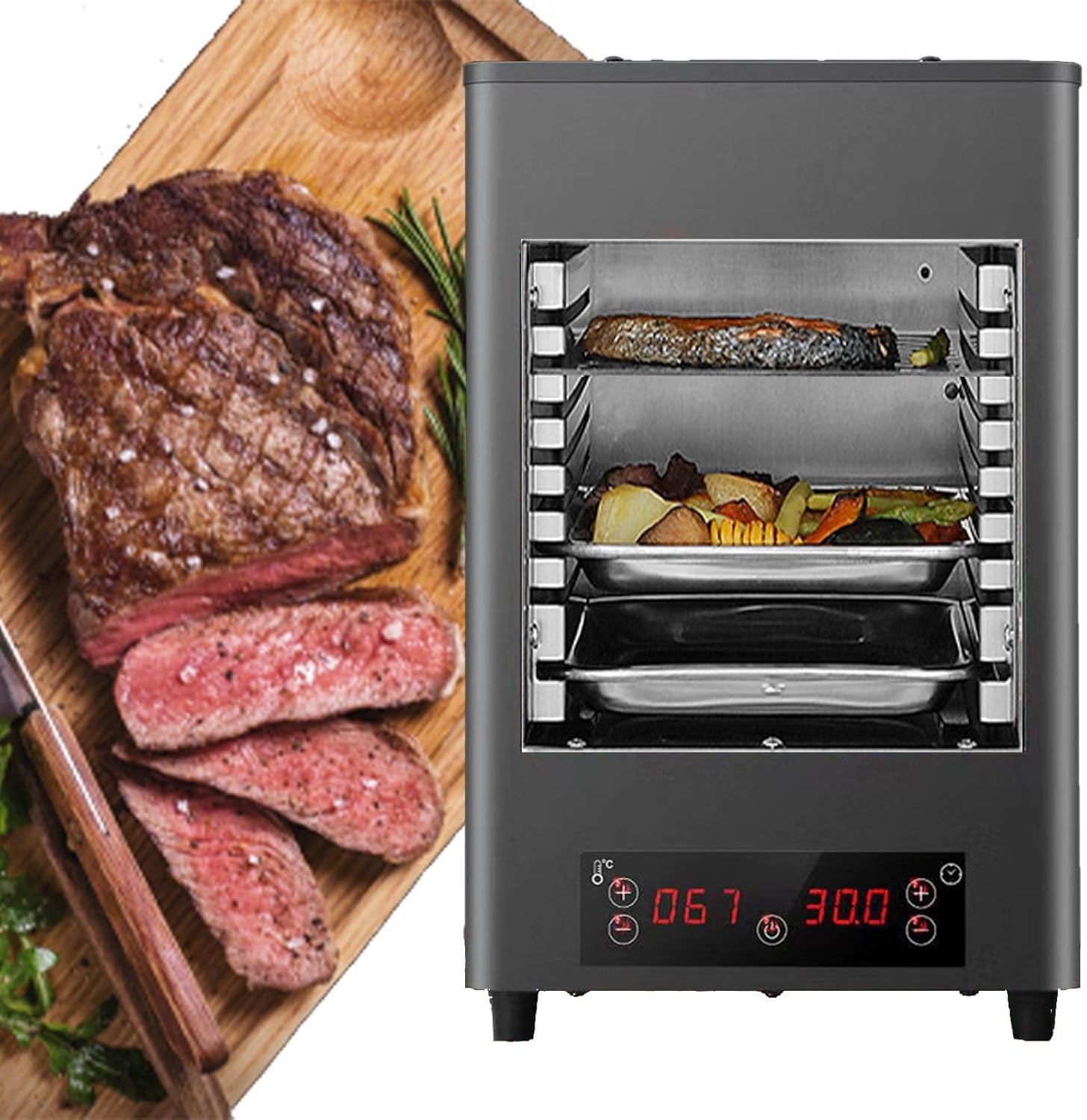 1700w Commercial Broiler | Electric Cheese Melter Toaster - 8 Layer ...