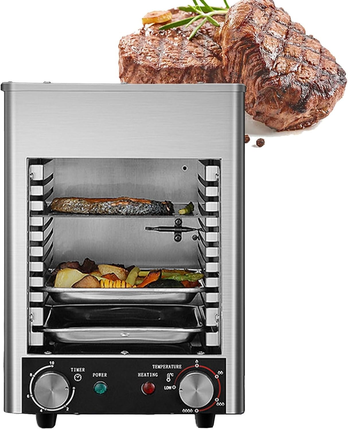 1700w Commercial Countertop Oven,Electric Steak Grill,800 Adjustable ...