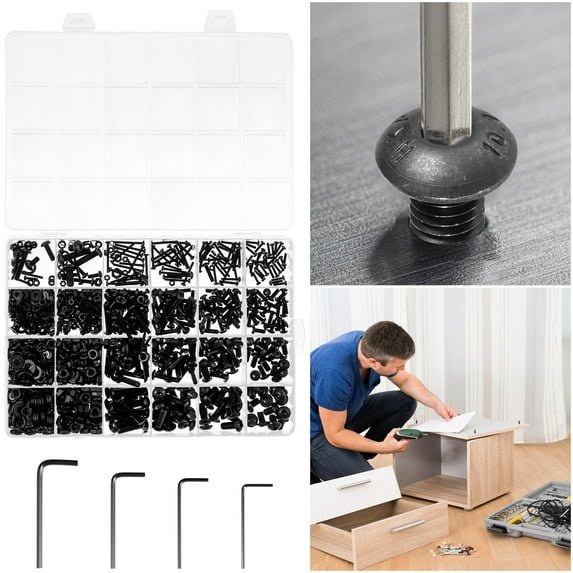 1705 Pcs Machine Screw Assortment Kit M2 M3 M4 M5 Metric Bolts and Nuts ...