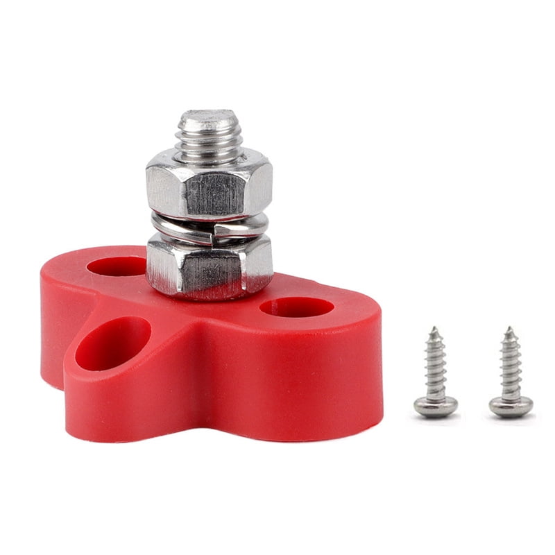 170A DC 70V Busbar Terminal Block M8 Stud 5/16'' Positive Negative ...