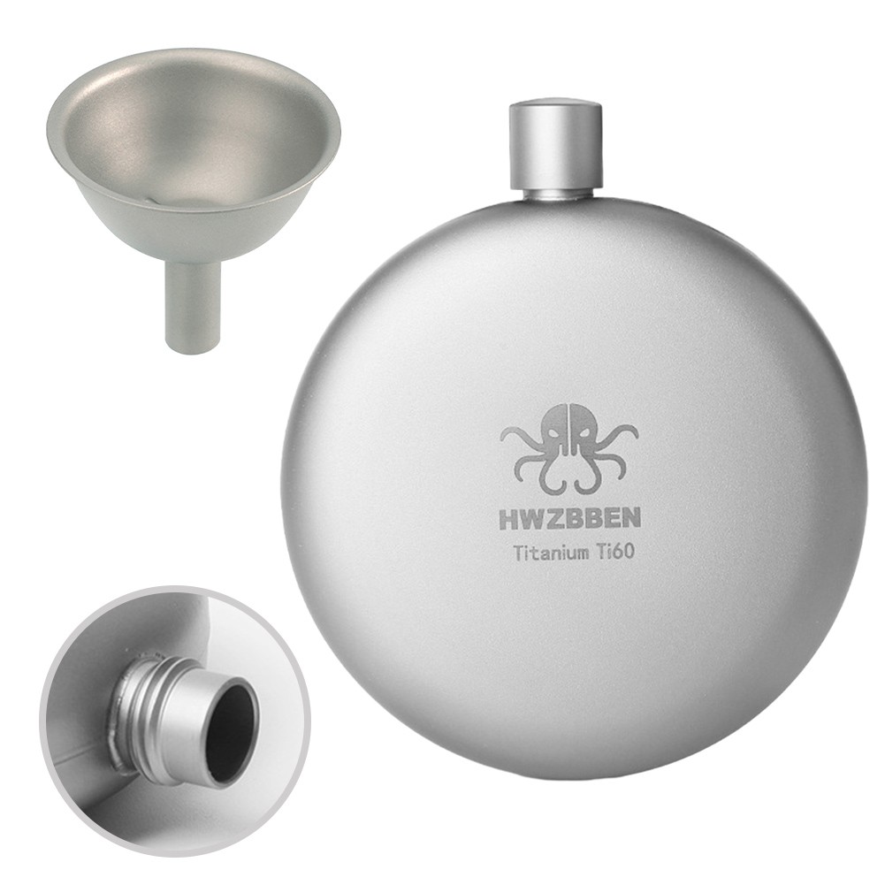 170Ml Wine Flask With Refill Funnel For Camping Backpacking Traveling ...