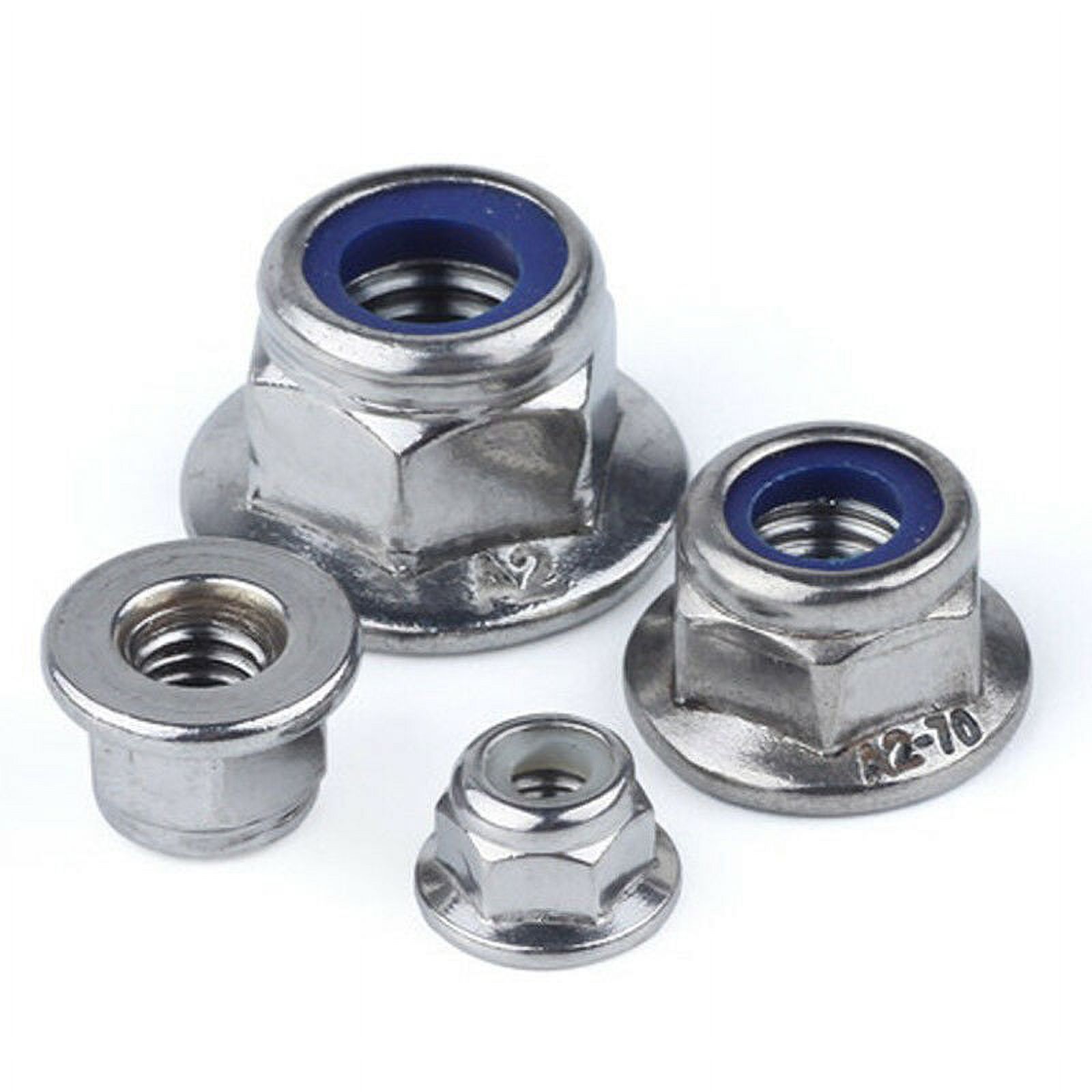 170Pcs/set Stainless Steel Lock Nuts for M3 M5 M6 M8 M10 Nylon Insert ...