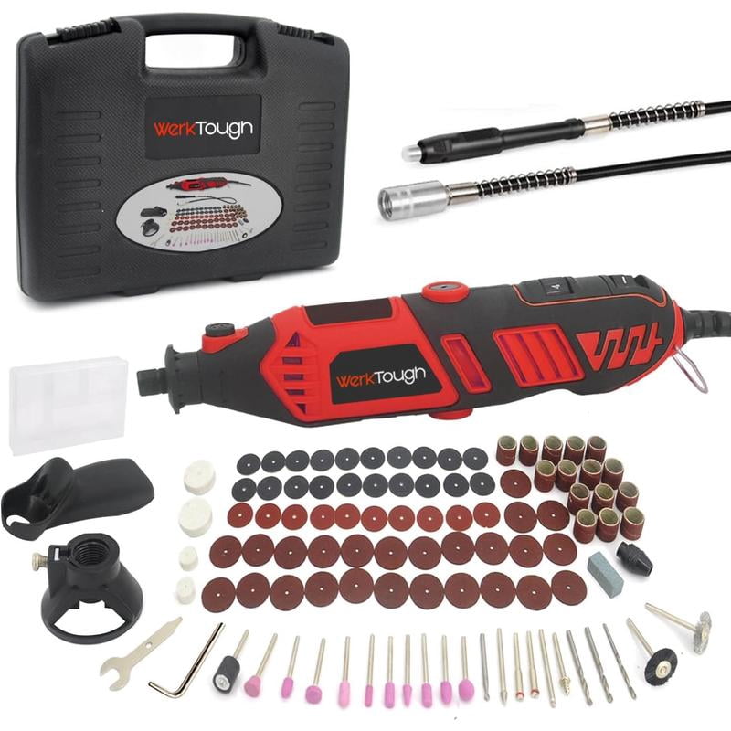 "170W High-Power Rotary Tool Kit - Includes 100+ Accessories, Keyless ...