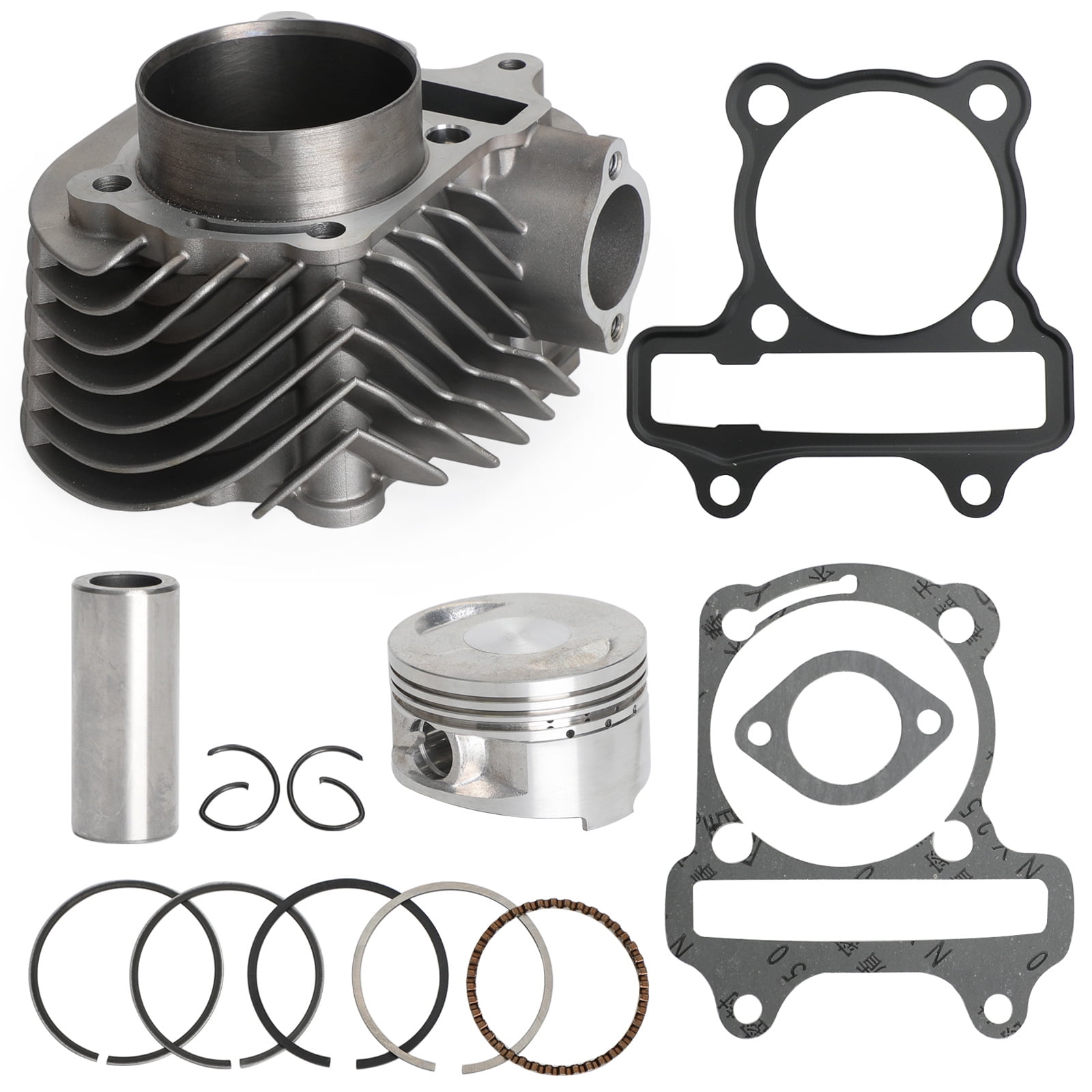 170cc 180cc 61mm Big Bore Cylinder Piston Kit For GY6 150cc TAOTAO SUNL ...