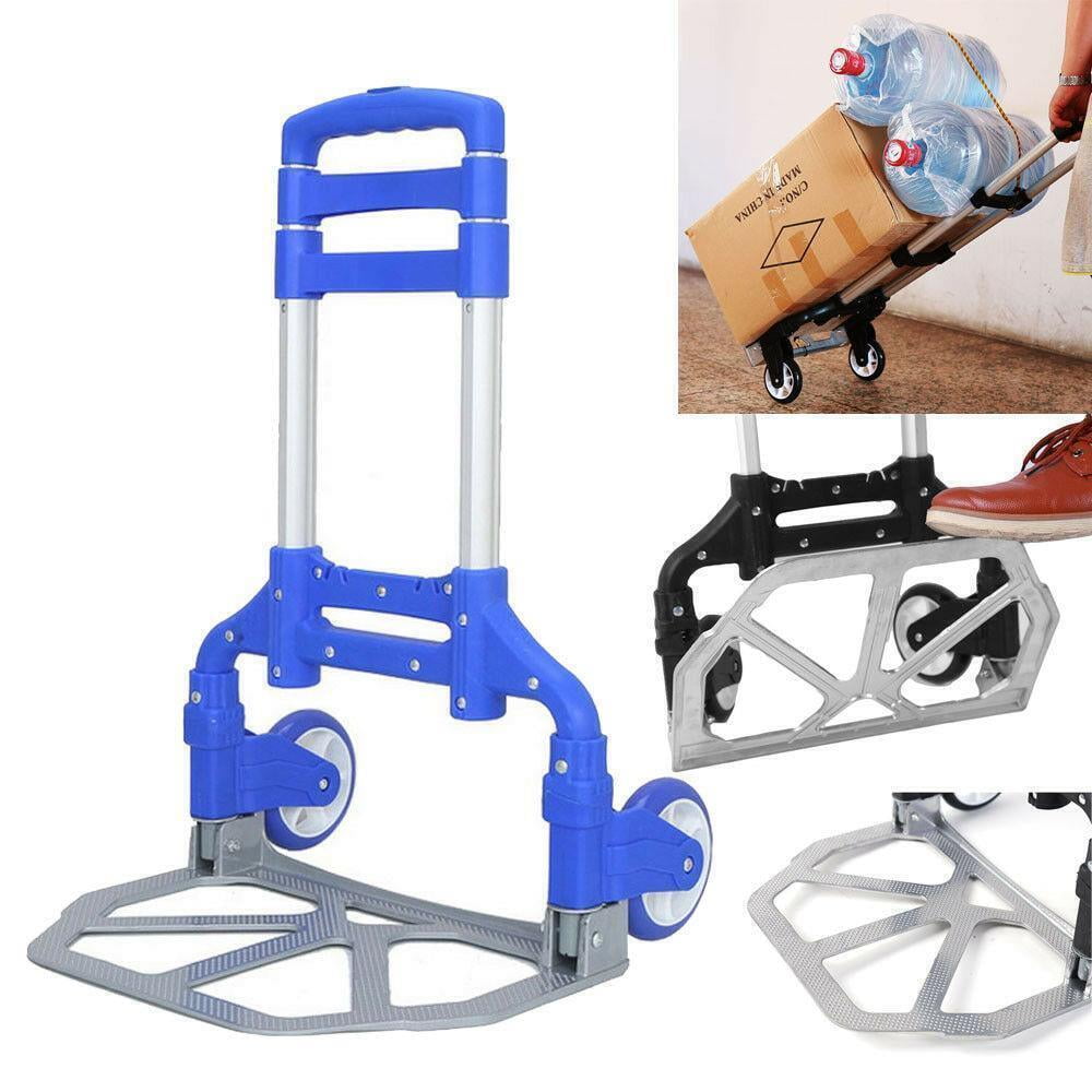 170lbs Cart Folding Dolly Collapsible Trolley Push Hand Truck Moving ...