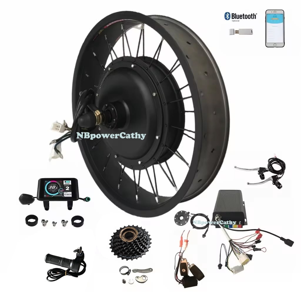170mm Dropout 20*4.0inch 100mm Width Wheelrim 5000W Rear Hub Motor ...