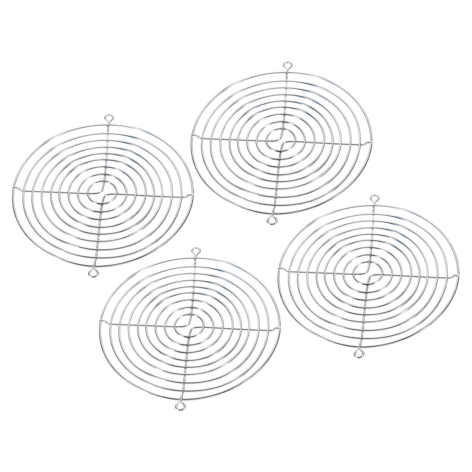 170mm Fan Finger Grill, Metal Grill Protector Guard for Fan Protective Cover DIY, Silver, 4 Pack ...