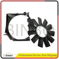17111436259 + 11521712058 Radiator Cooling Fan Shroud with Fan Blade ...