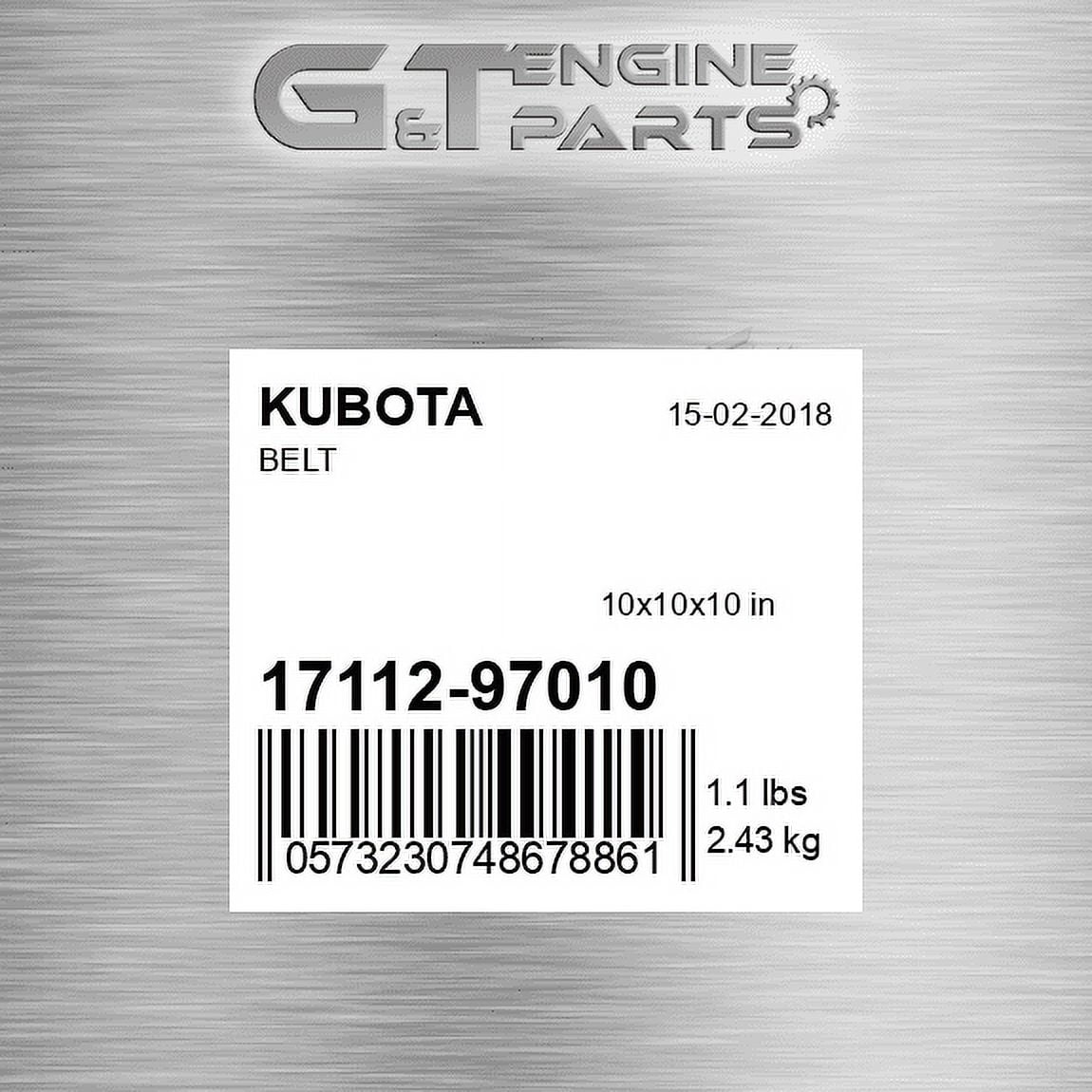 17112-97010 BELT fits KUBOTA (New OEM) - Walmart.com