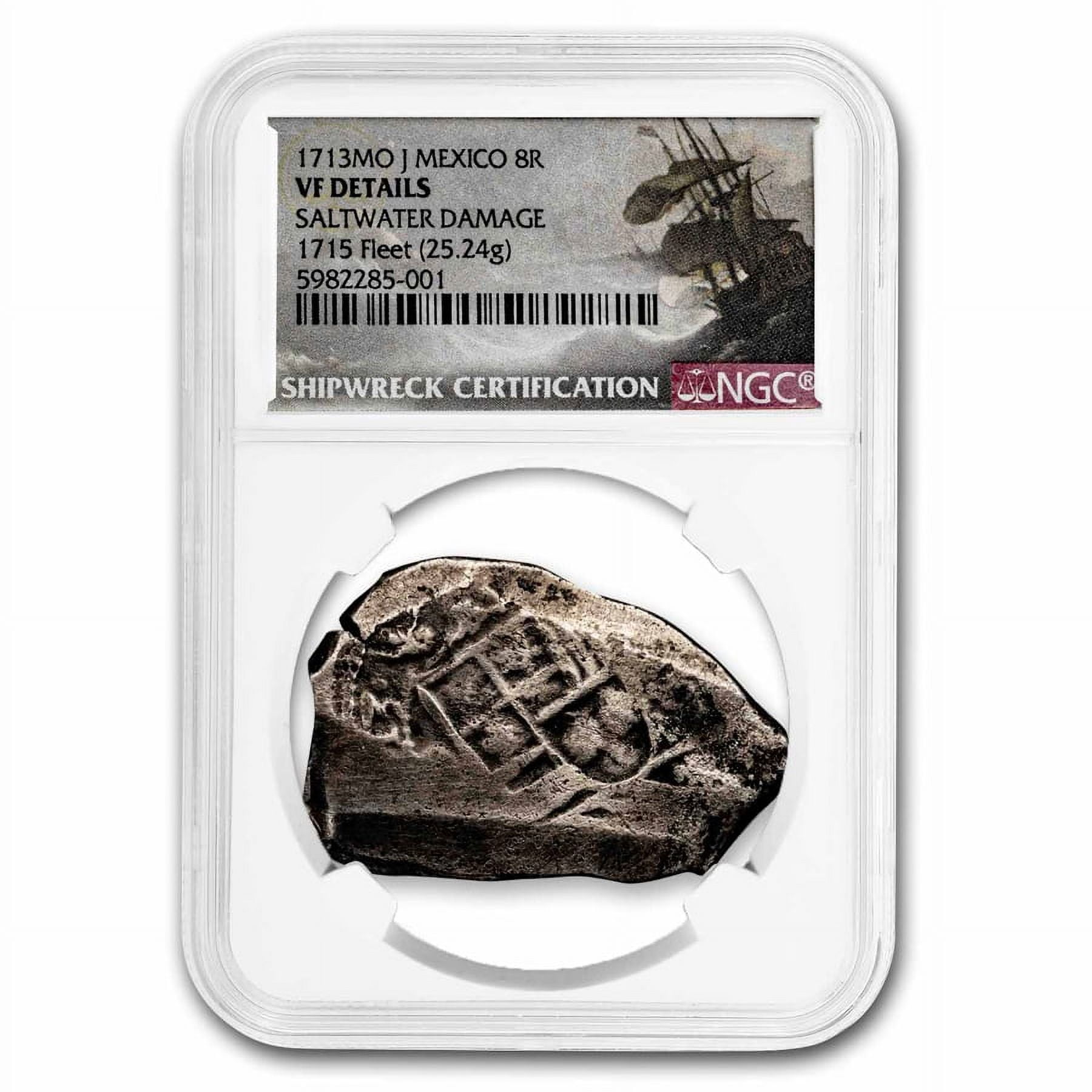 1713-Mo Mexico Silver 8 Reales Cob VF-Dtls NGC (1715 Fleet Wreck ...