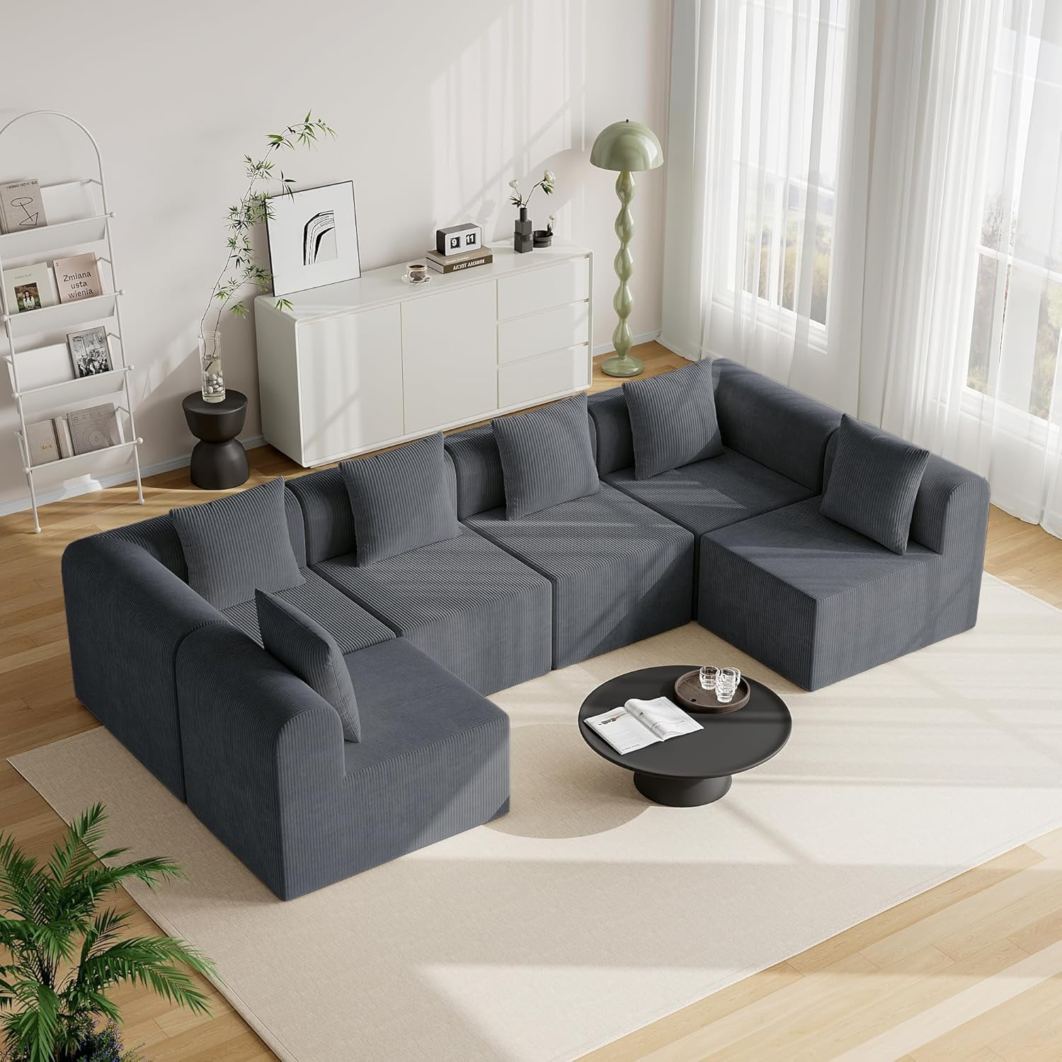 172" Modular Sectional Sofa with Deep Seating, Very Easy Assembly ...