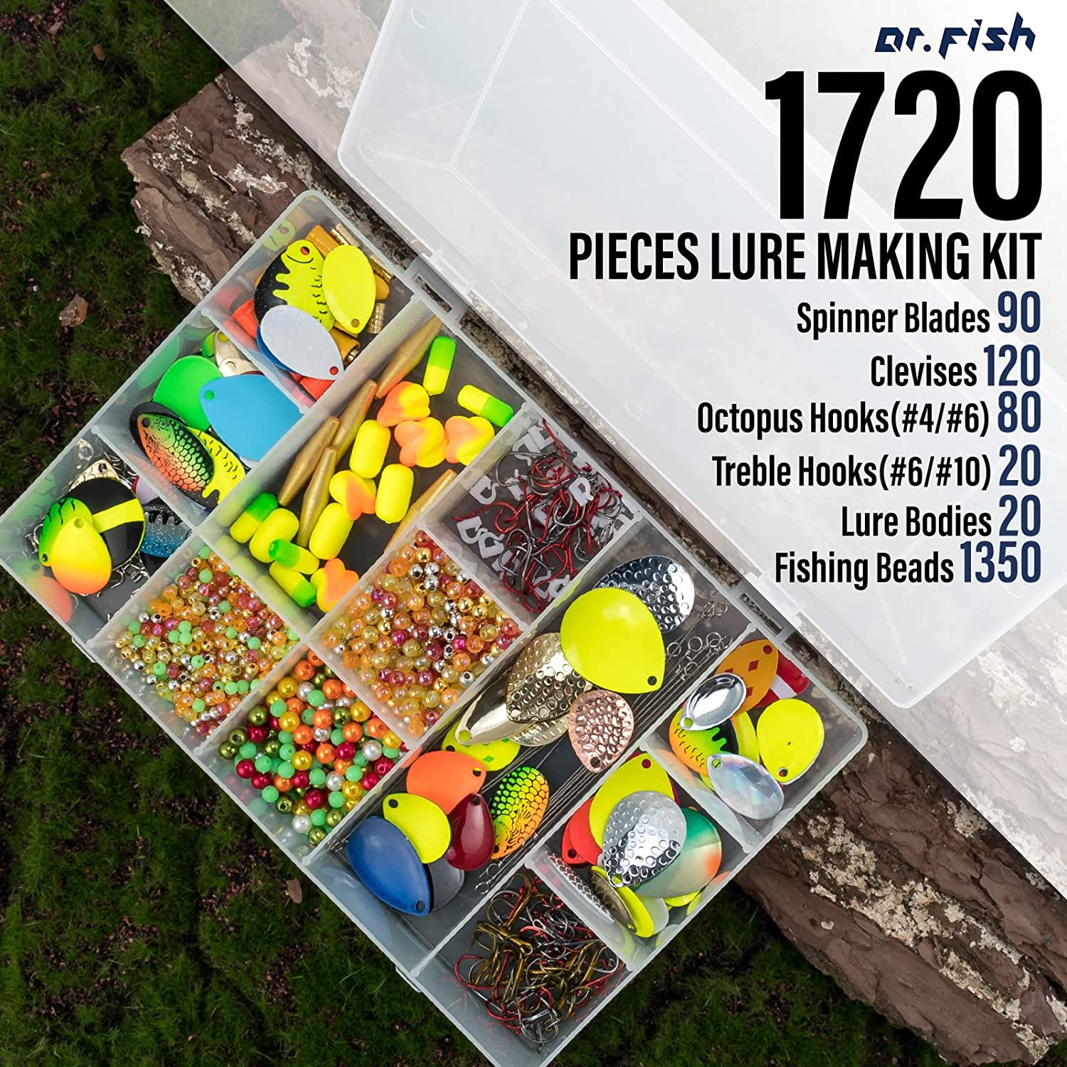 1720-Pieces Spinner Making Kit for Walleye Rigs and Inline Spinners ...
